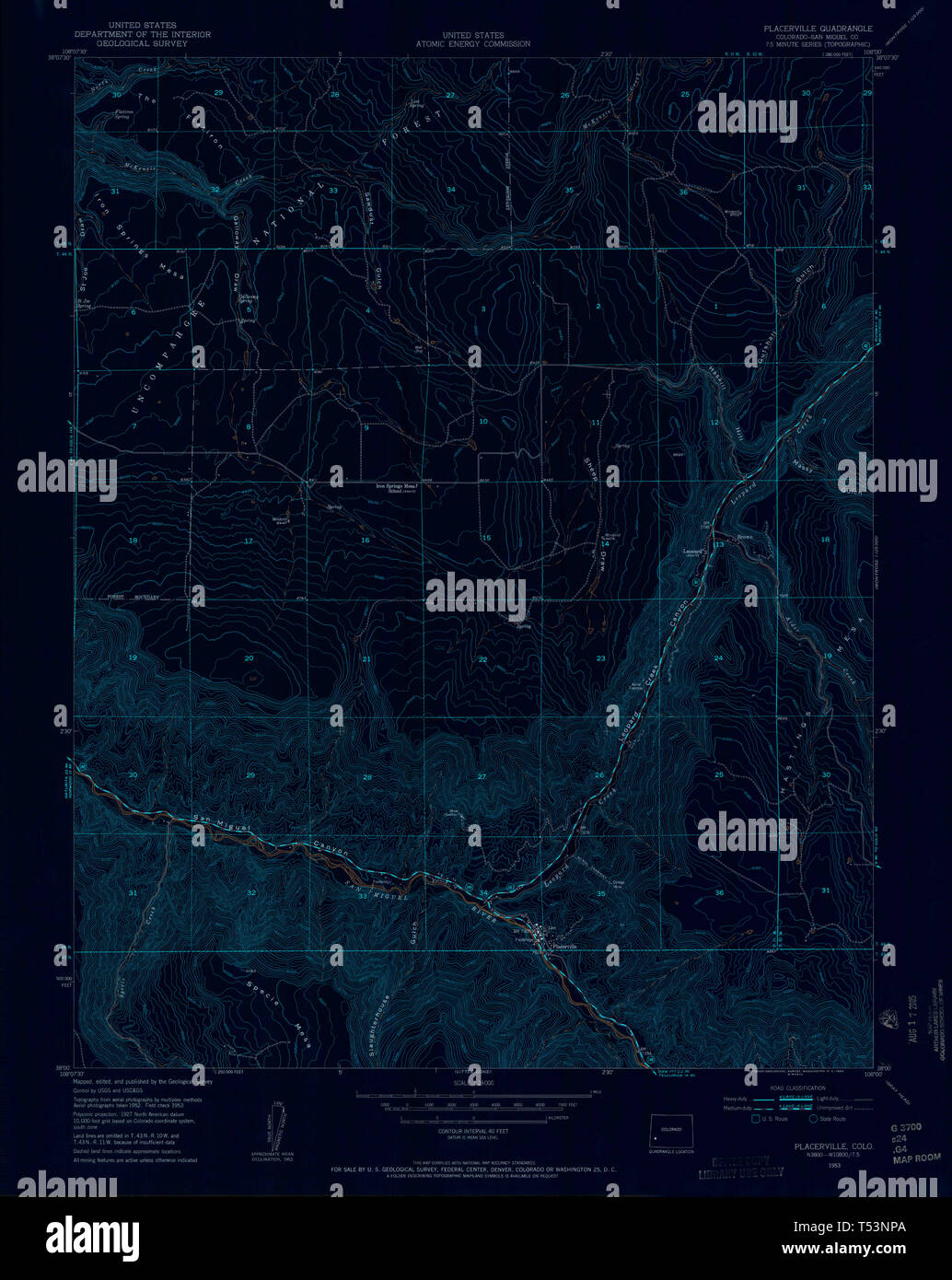 Map of placerville hi-res stock photography and images - Alamy