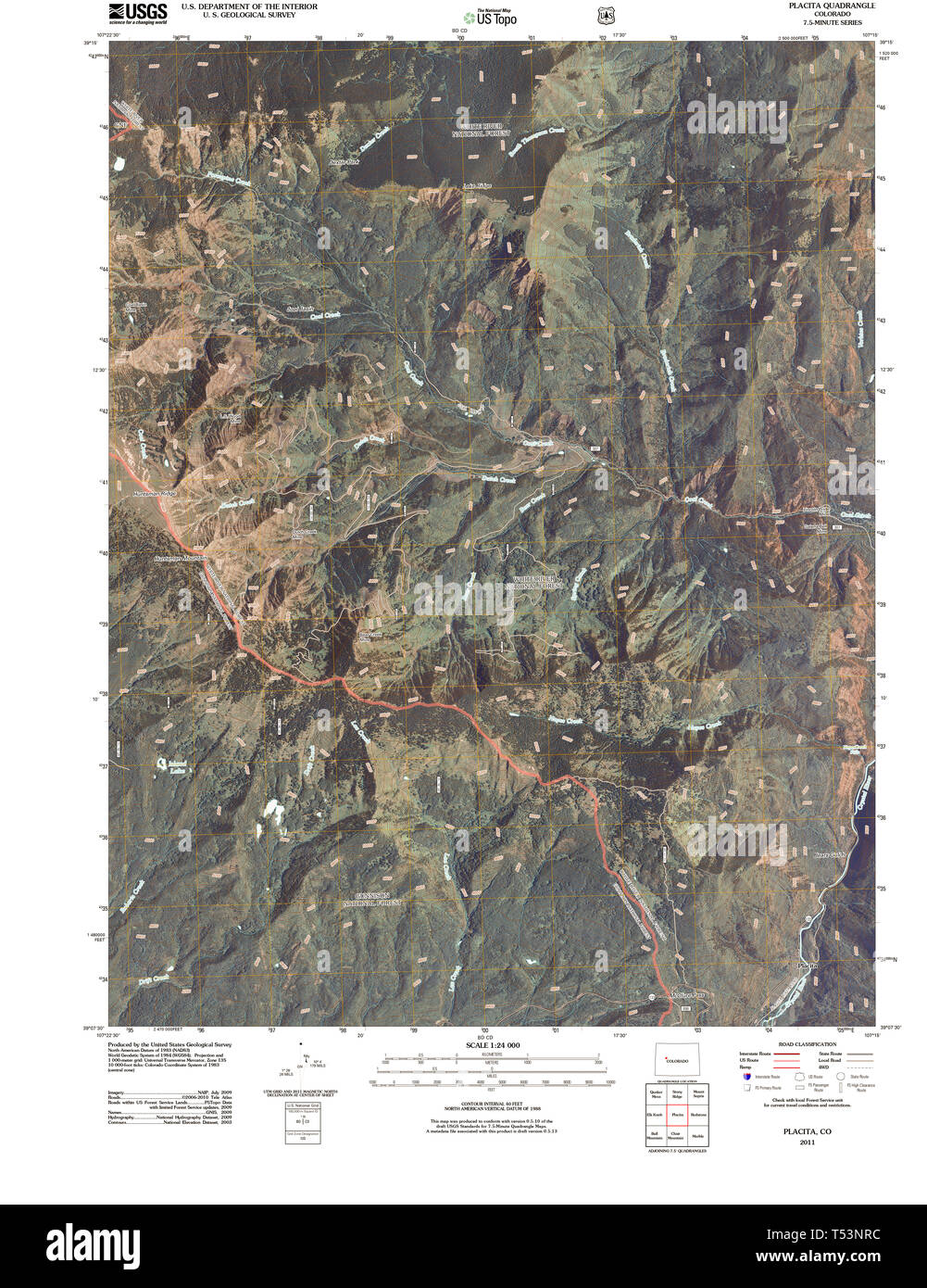 Colorado topo map hi-res stock photography and images - Alamy