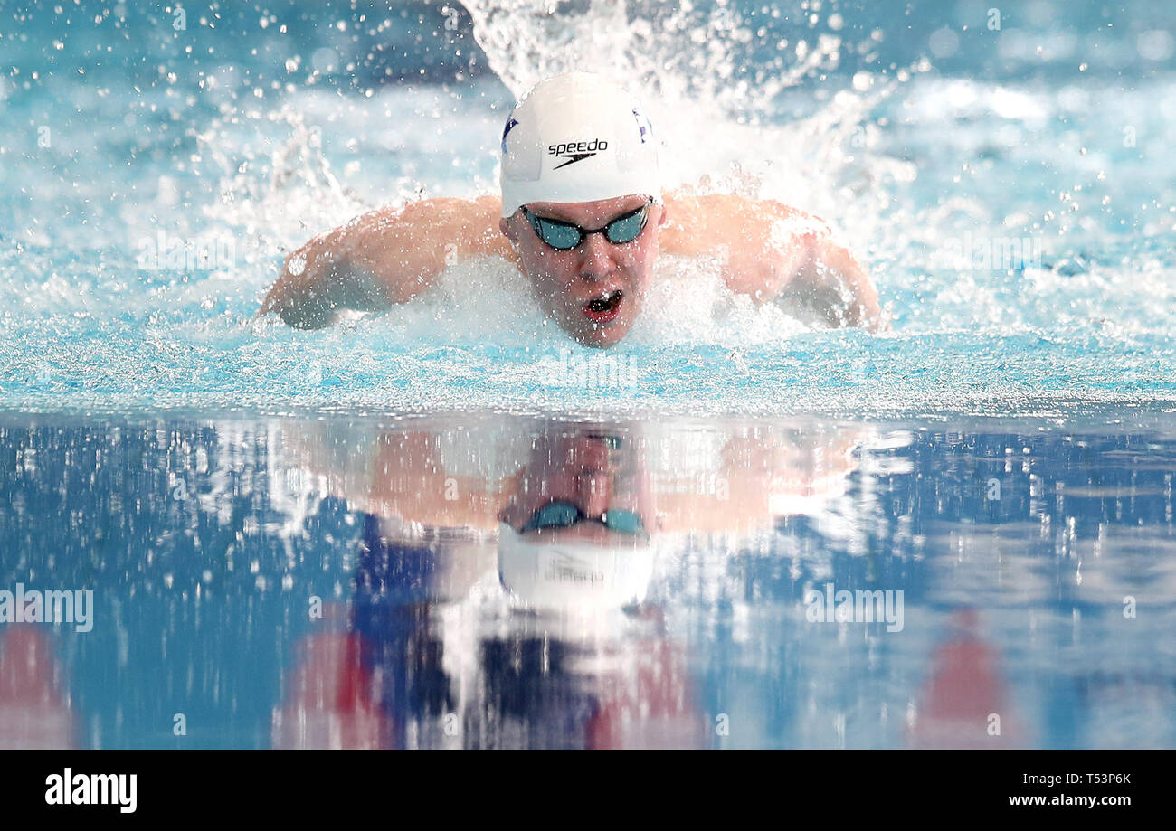 Rory Dickson in the final of the Mens Junior 200m Individual Medley ...