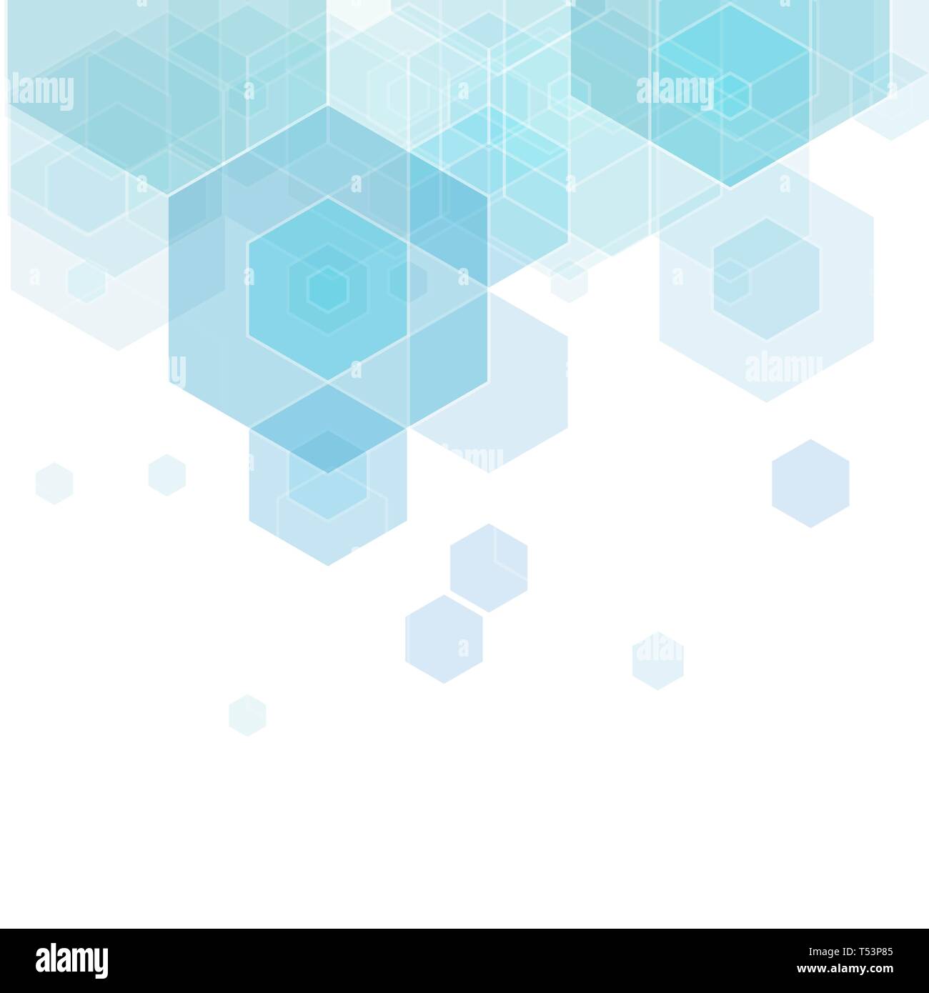 hexagon blue background. layout for advertising. eps 10 Stock Photo - Alamy