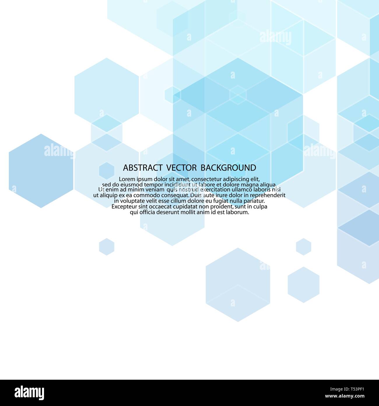 Vector Abstract geometric background. Template brochure design. Blue ...