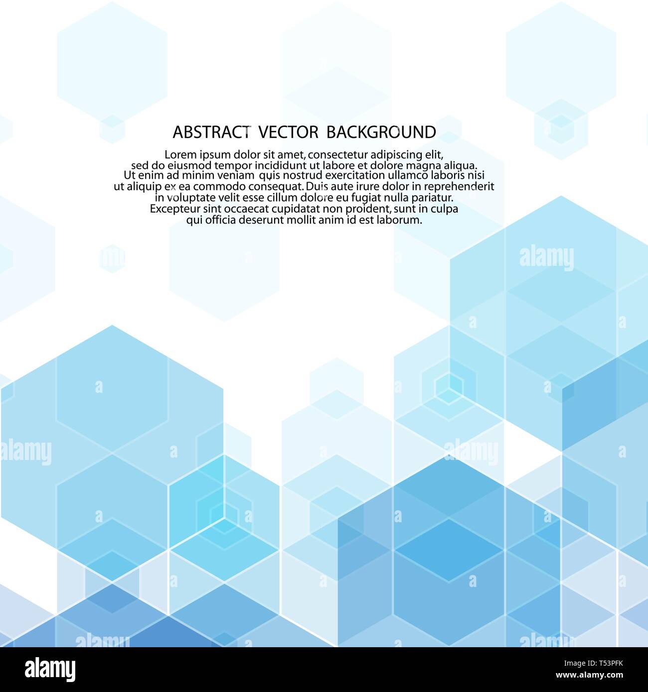 Abstract geometric hexagon pattern blue background, Creative design ...