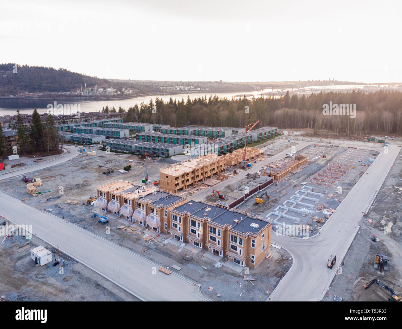 New build home estate aerial hi-res stock photography and images - Alamy