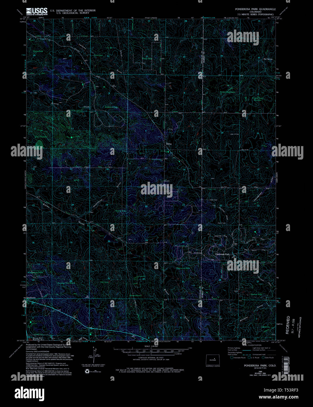 Map of the ponderosa hi-res stock photography and images - Alamy