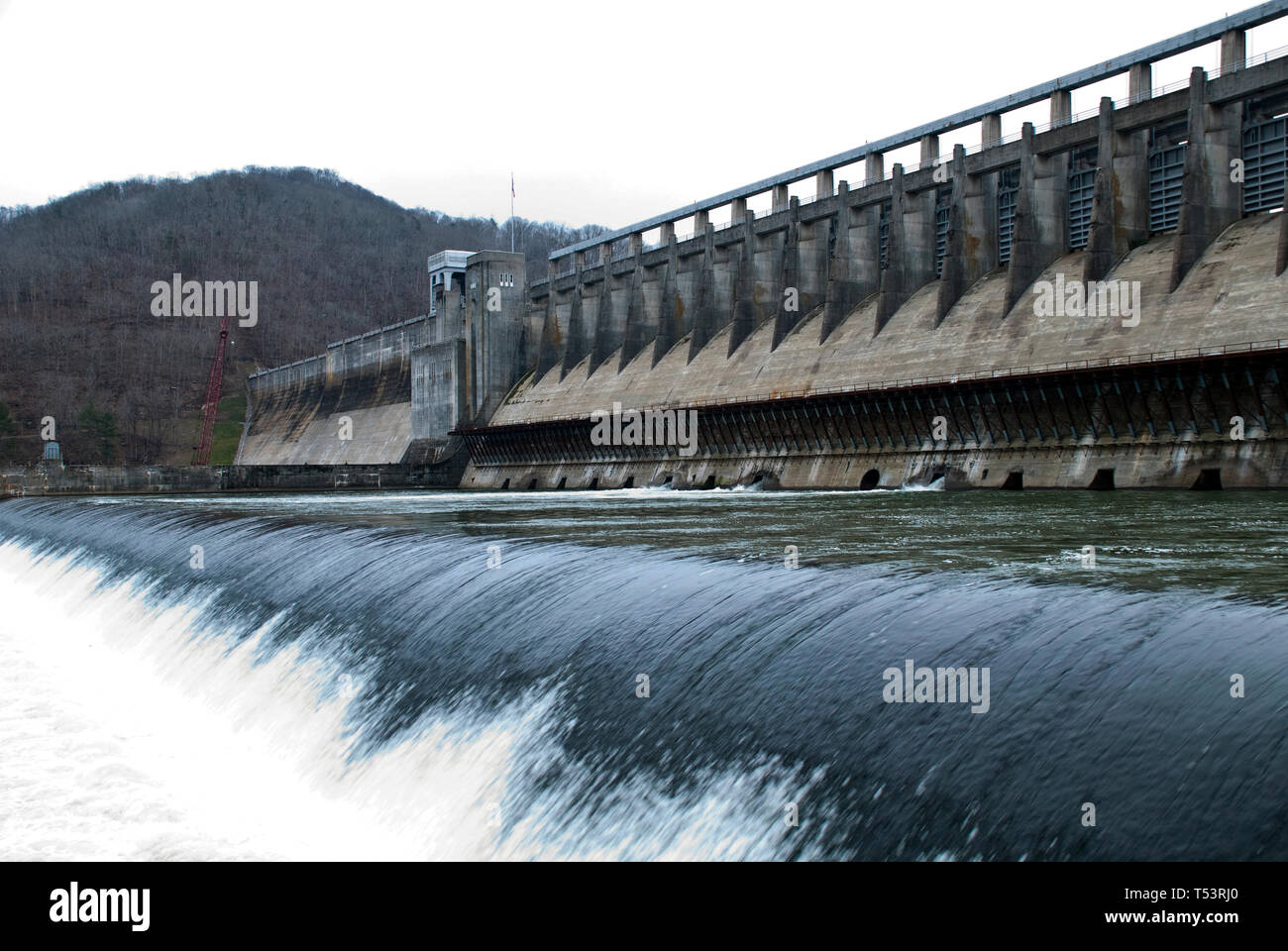 Bluestone Dam is a concrete gravity dam Stock Photo - Alamy