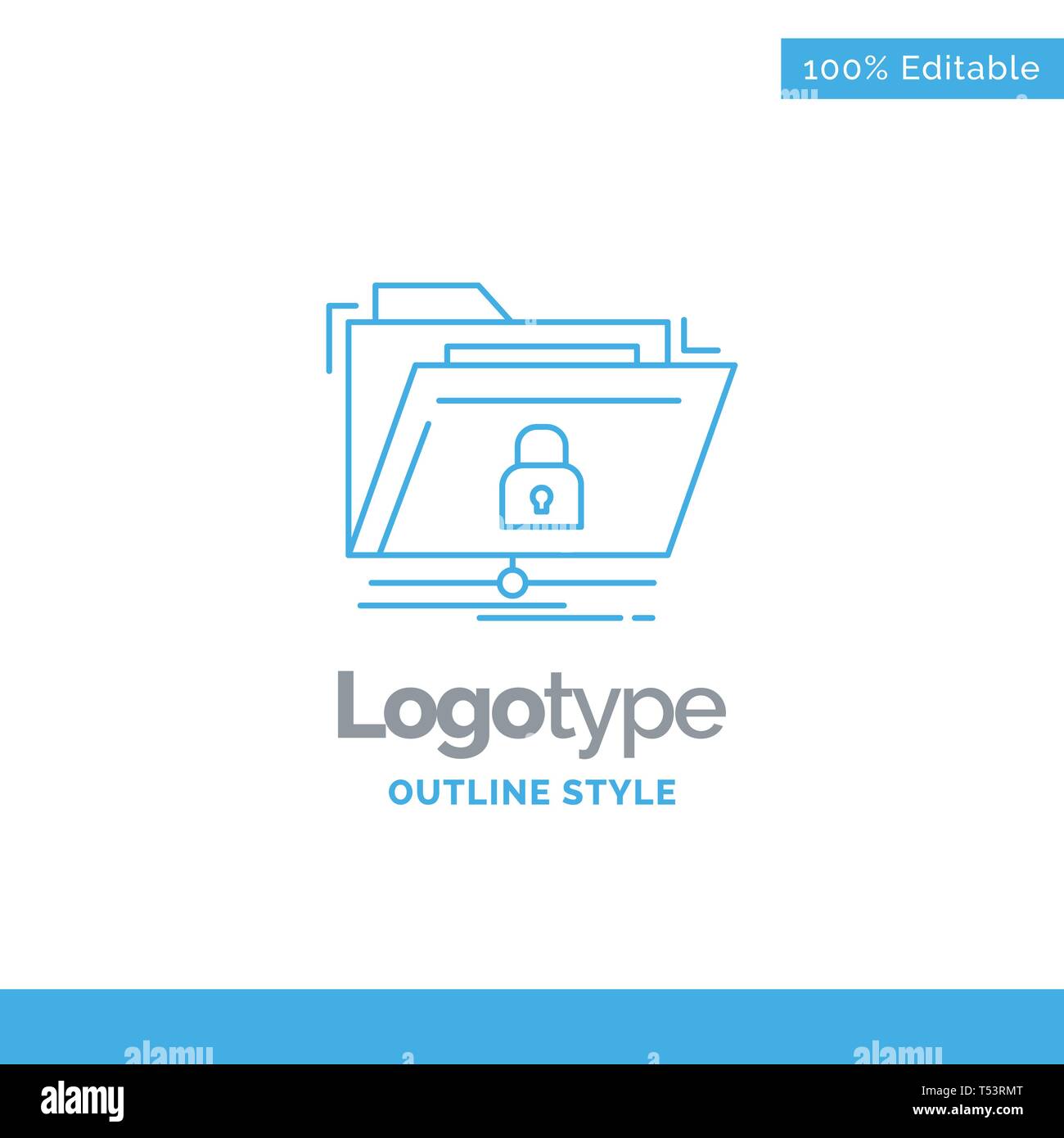 Blue files lock Stock Vector Images - Alamy