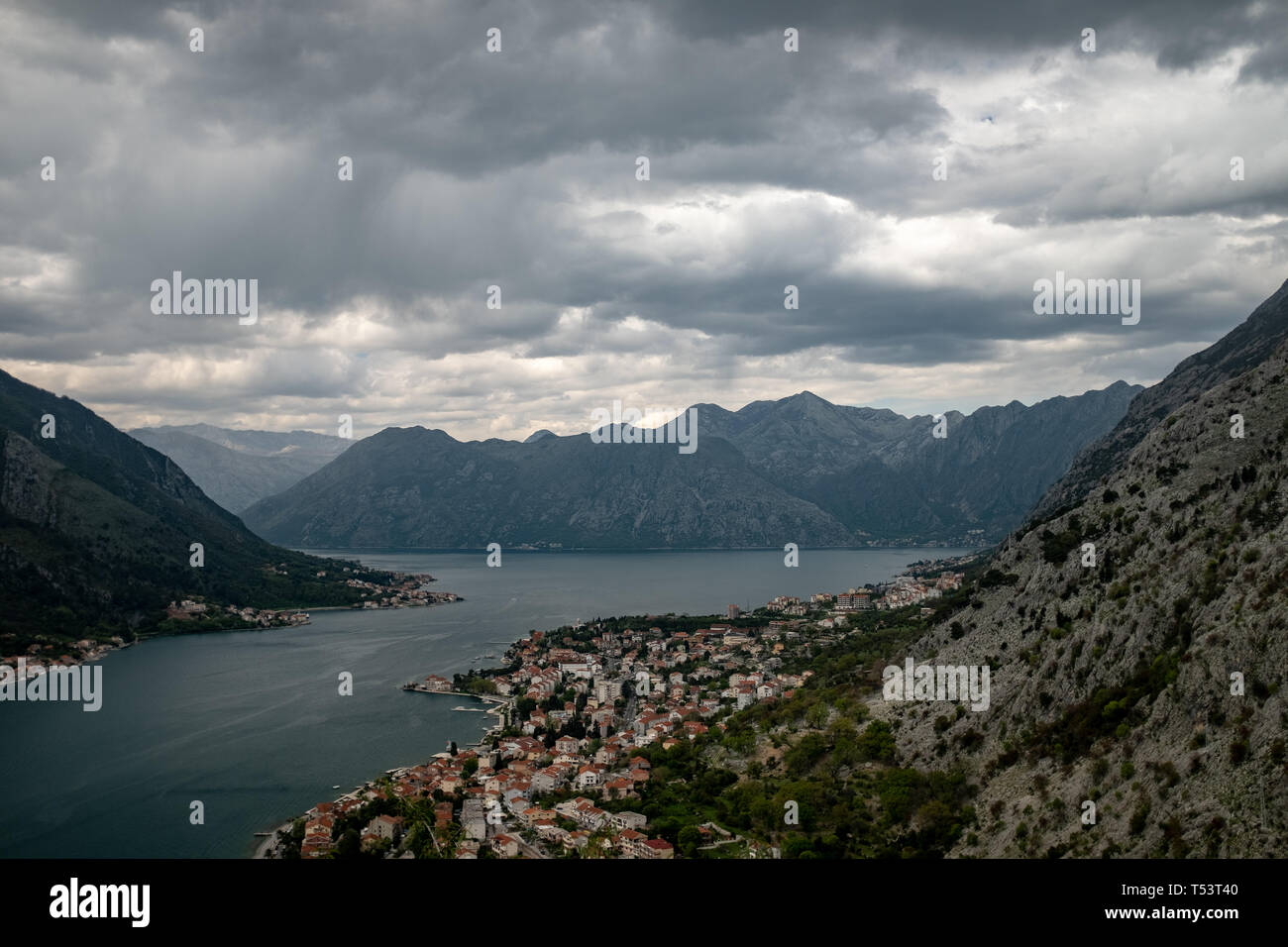 The view of Kotor Bay in Montenegro Stock Photo - Alamy