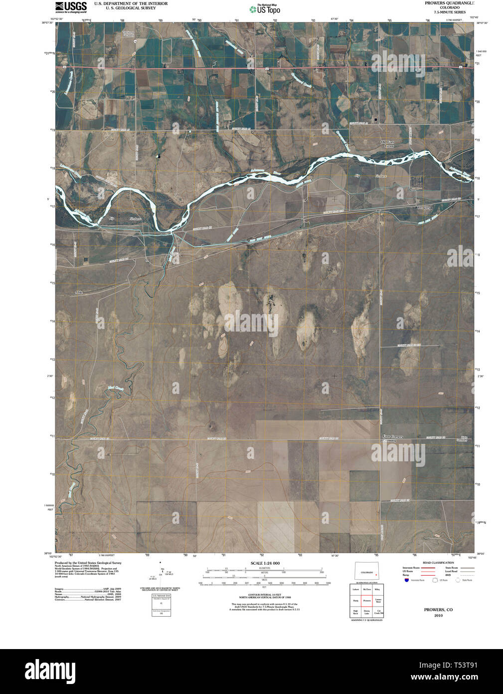 Prowers map hi-res stock photography and images - Alamy