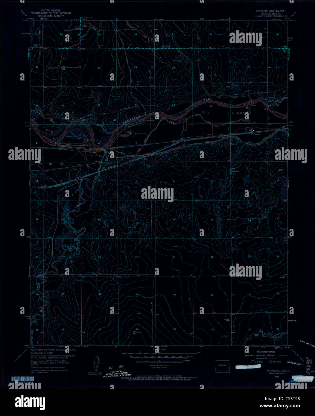 Prowers map hi-res stock photography and images - Alamy