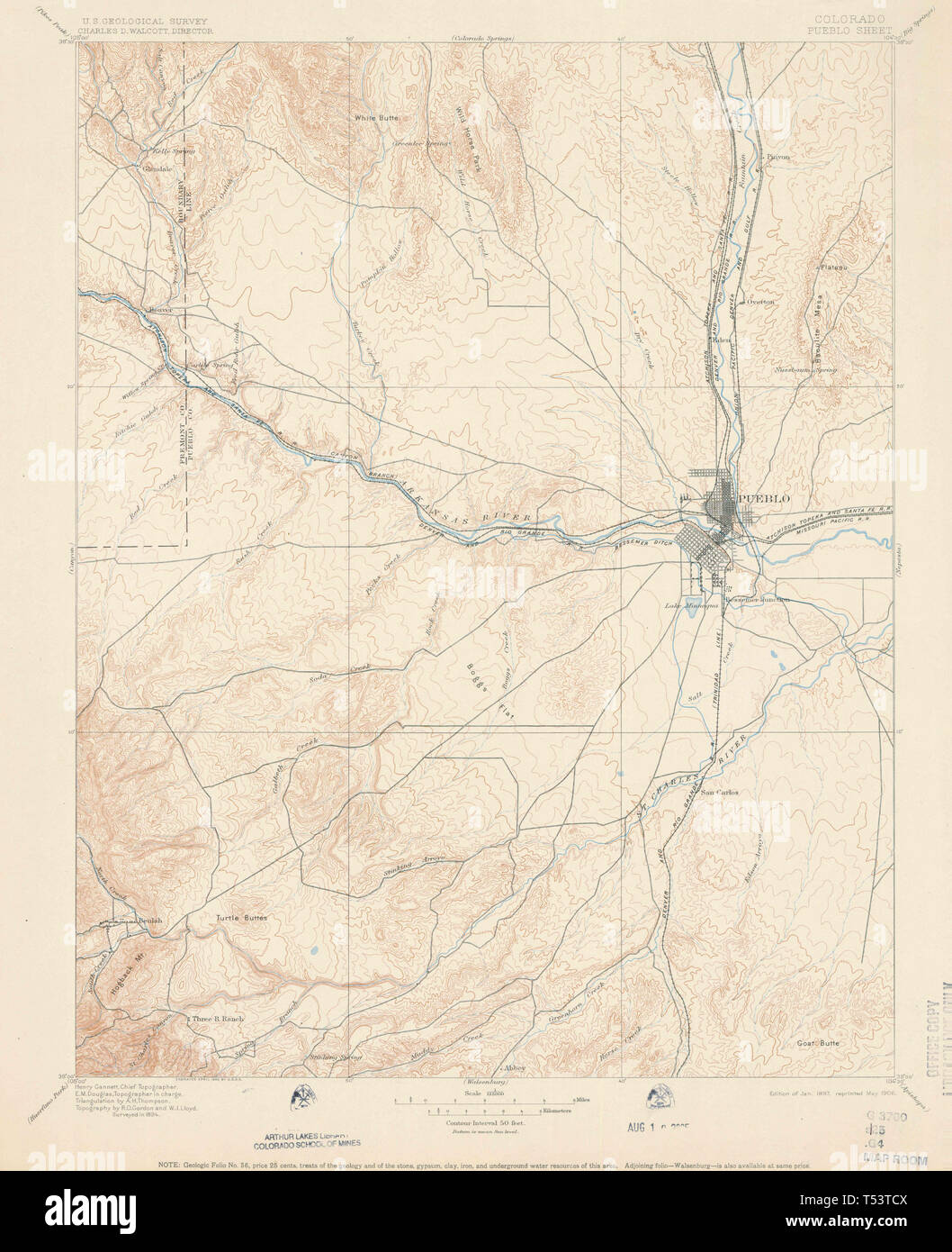 Map Of Pueblo Colorado High Resolution Stock Photography and Images - Alamy