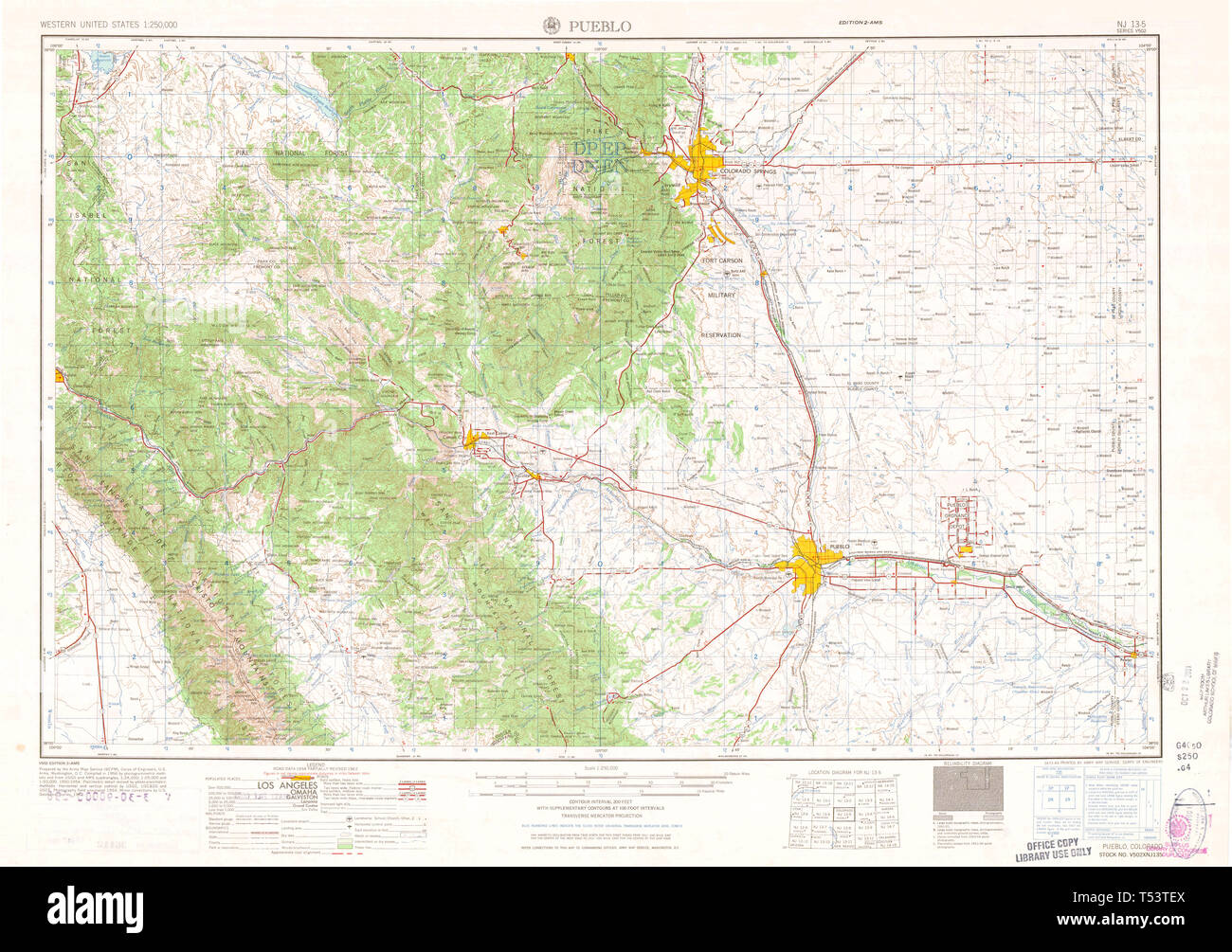 Map of pueblo colorado hi-res stock photography and images - Alamy