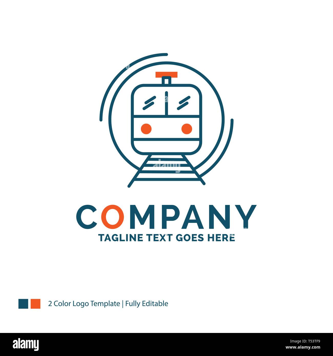 Transportation Company Logo Orange Circle