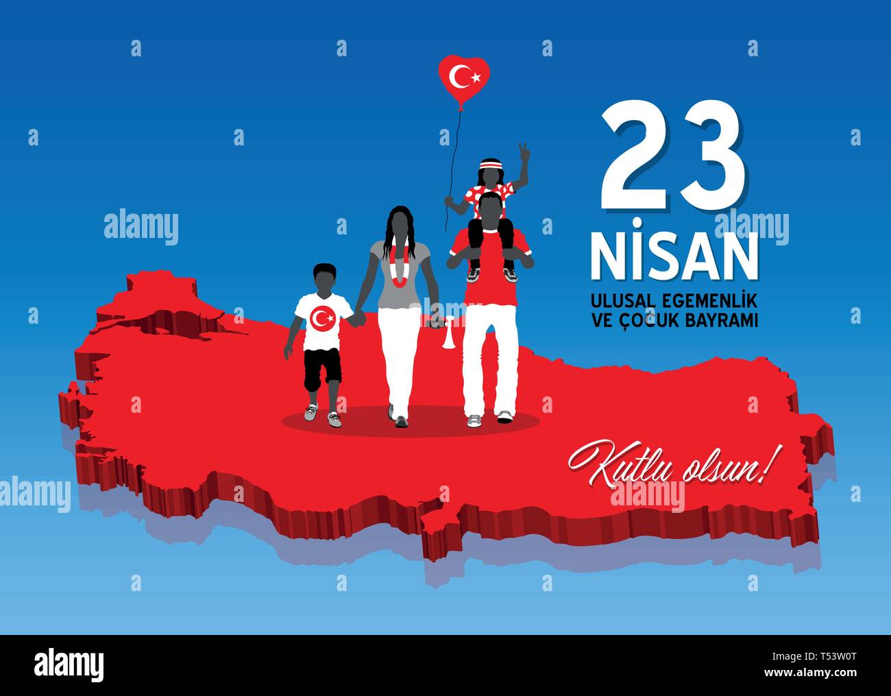 April 23 celebration over a Turkey map with Turkish family. All the ...