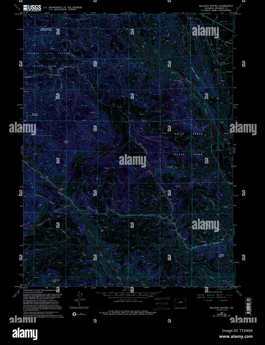 Map of ralston hi-res stock photography and images - Alamy