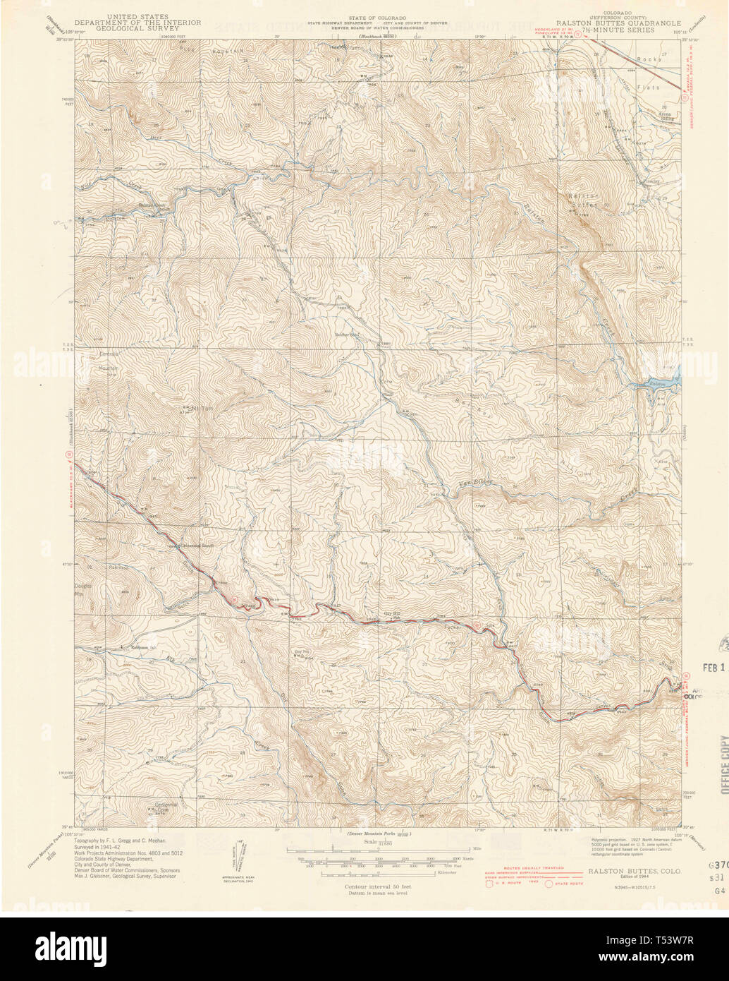 Map of ralston hi-res stock photography and images - Alamy