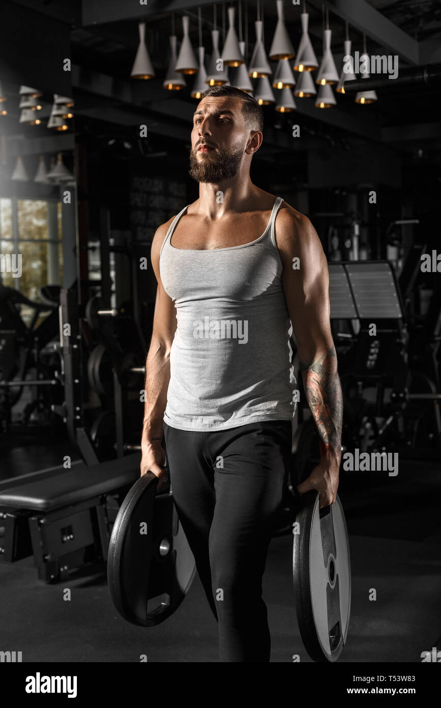 Bearded man bodybuilder standing hi-res stock photography and images ...