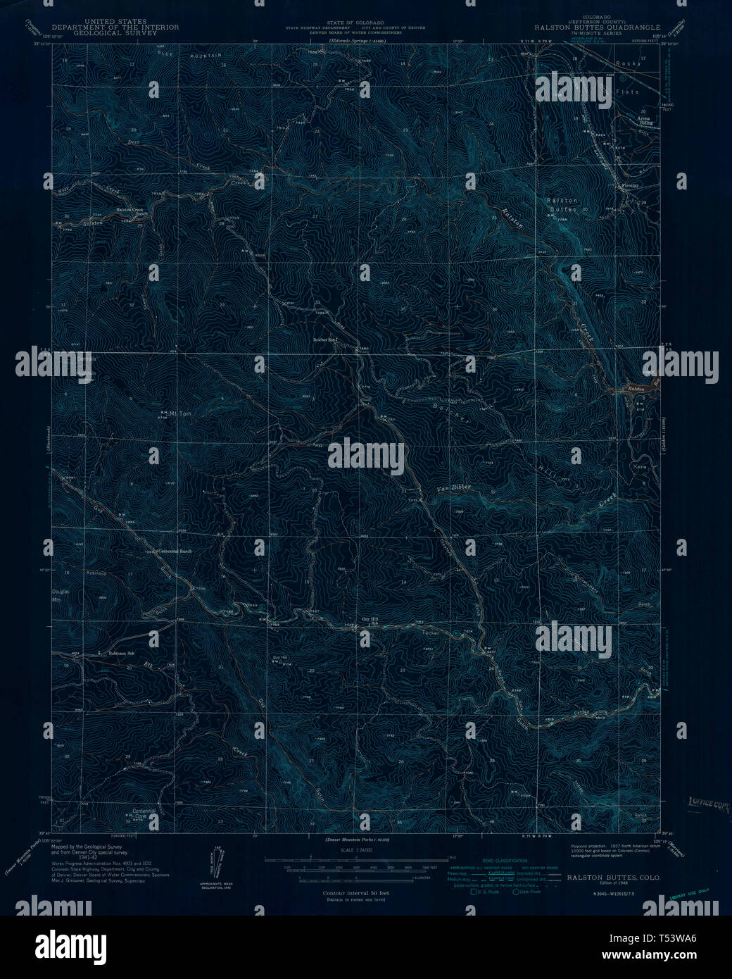 Map of ralston hi-res stock photography and images - Alamy