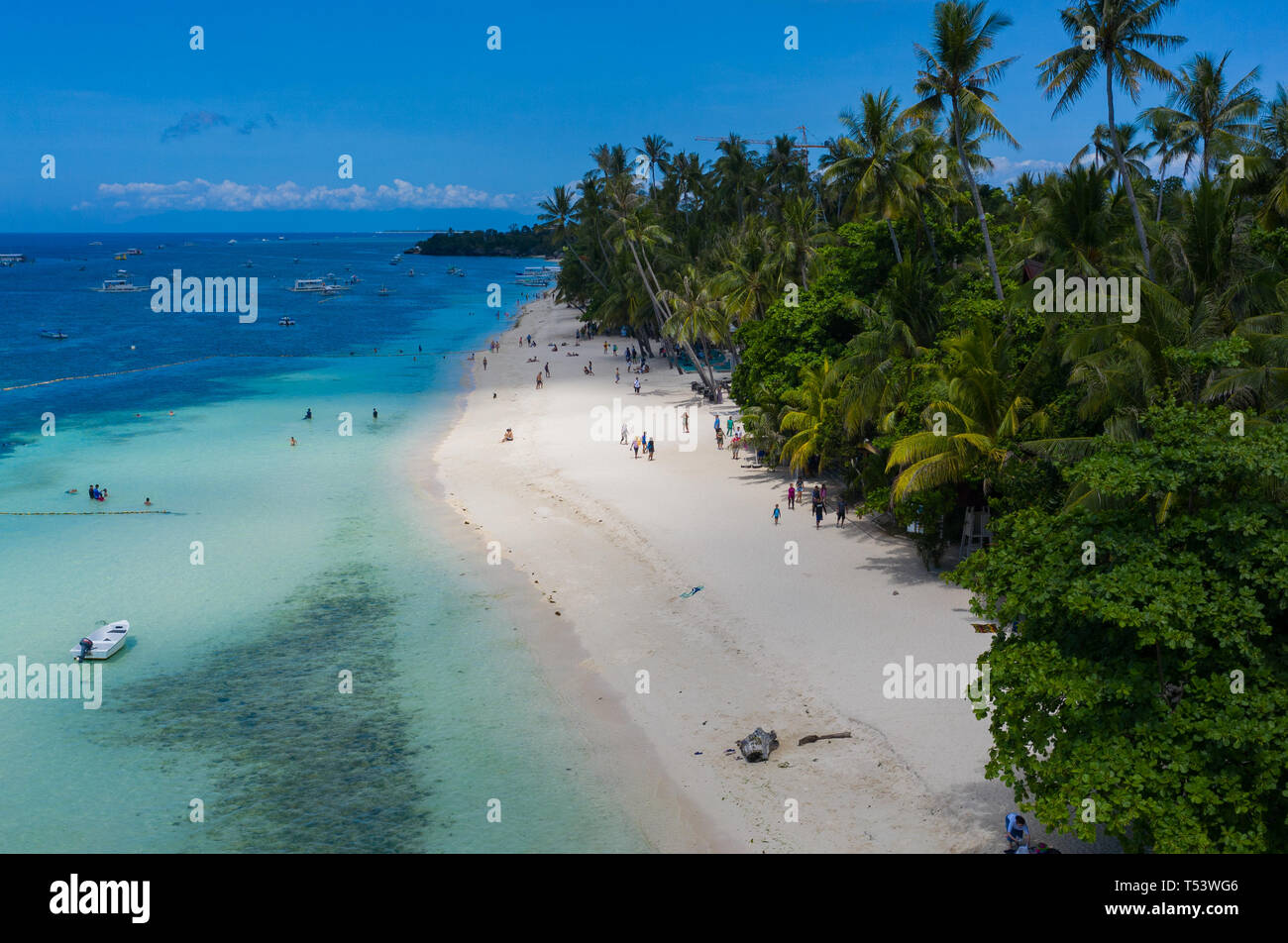 Aerial view of Alona Beach,Panglao,Bohol,Philippines Stock Photo - Alamy