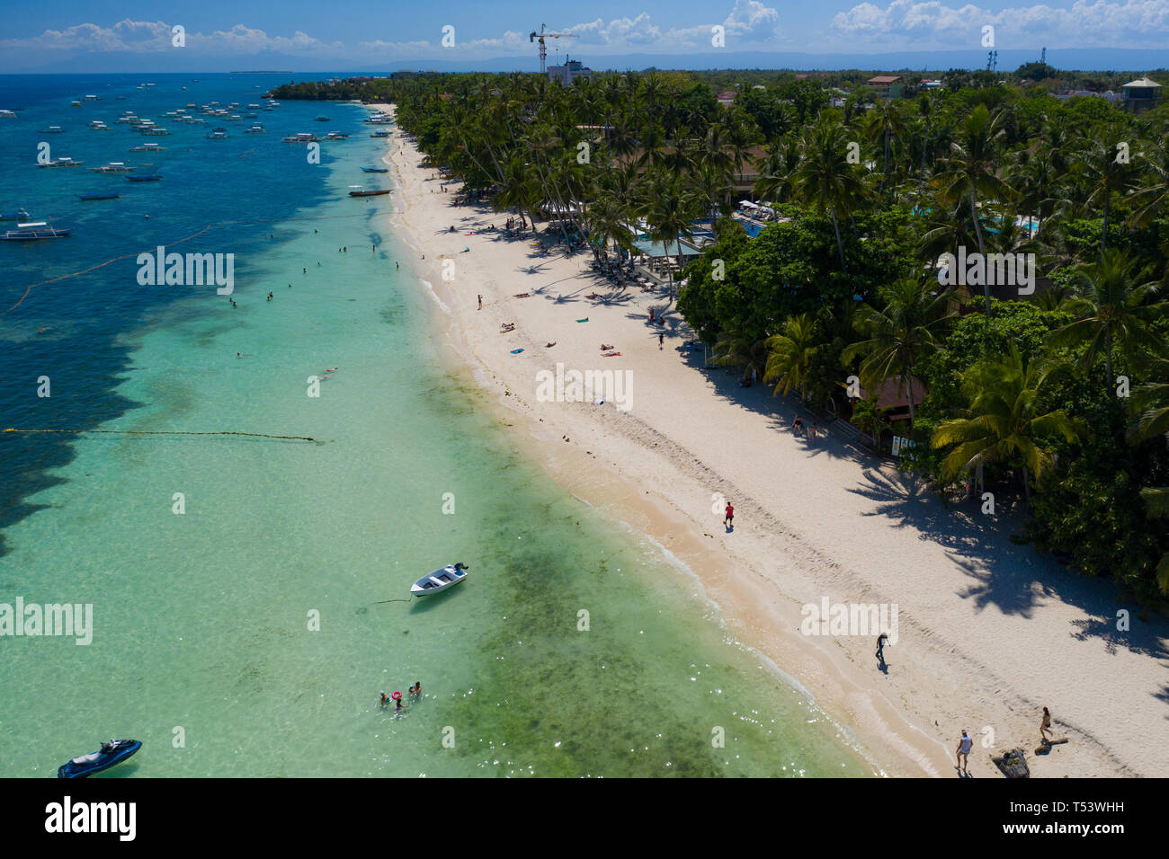 Aerial view of Alona Beach,Panglao,Bohol,Philippines Stock Photo - Alamy