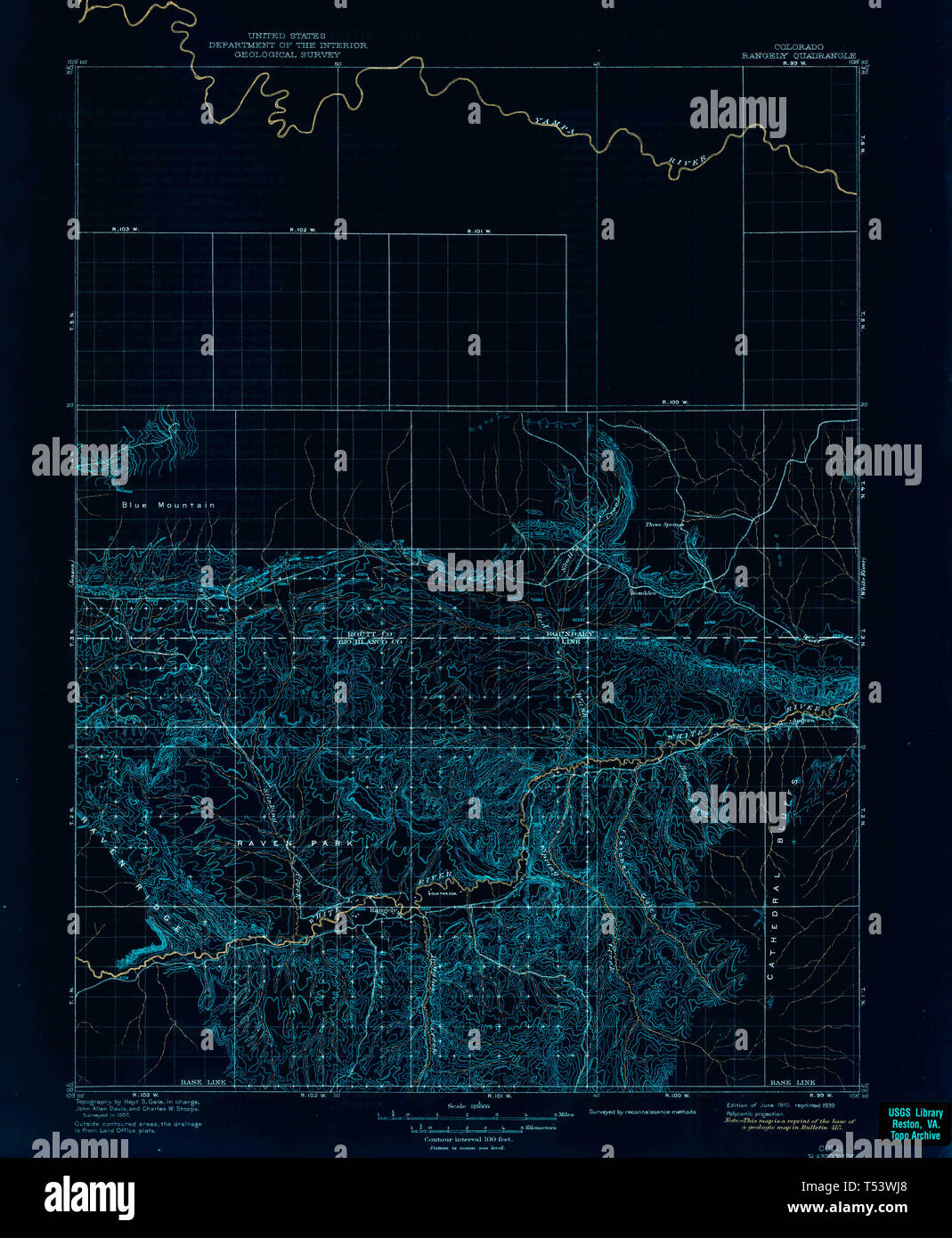 Map of colorado 1910 hi-res stock photography and images - Alamy