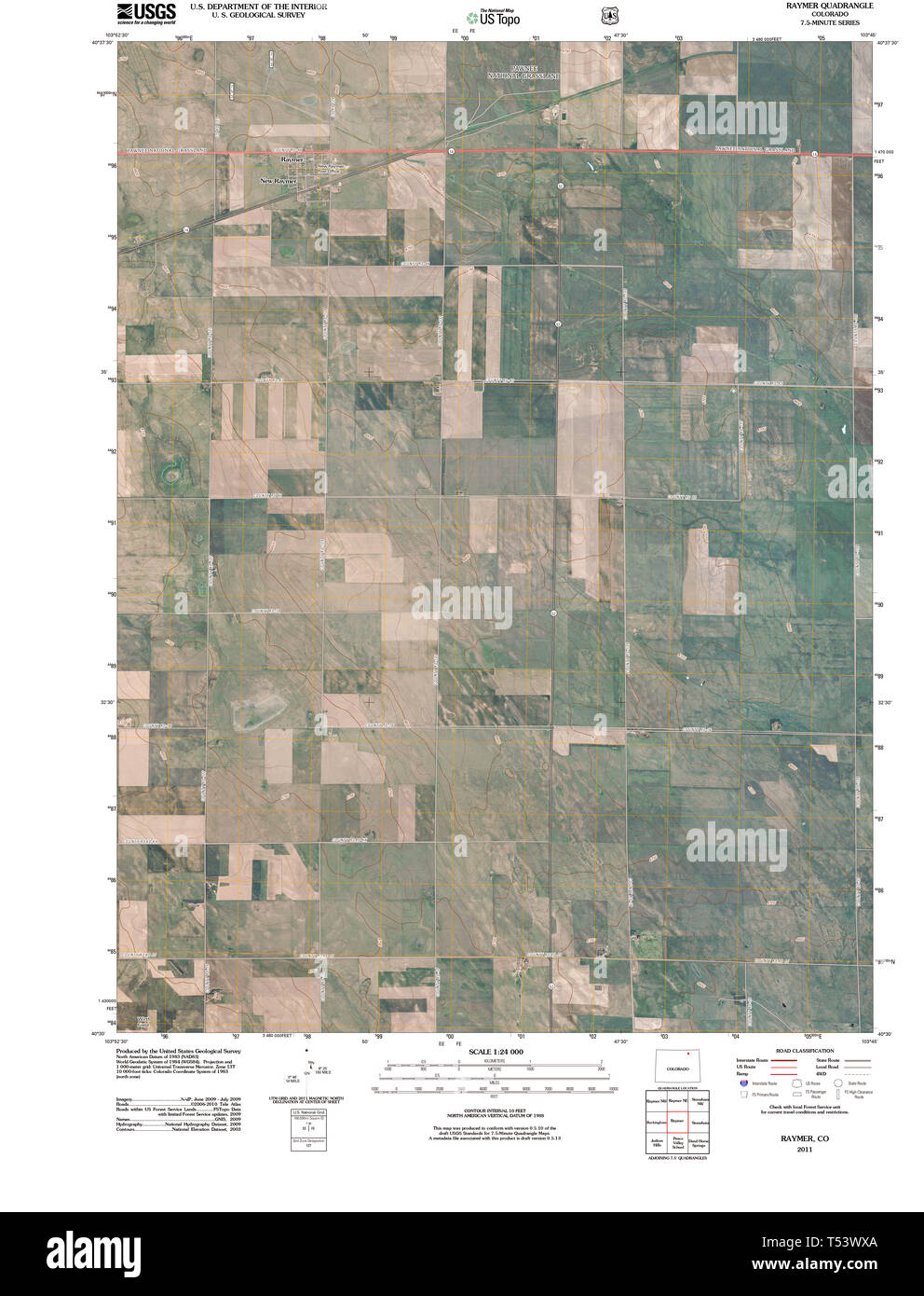 Map of raymer hi-res stock photography and images - Alamy