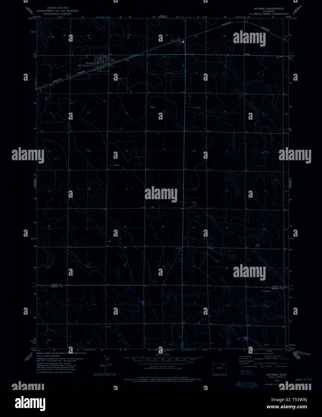 Map of raymer hi-res stock photography and images - Alamy