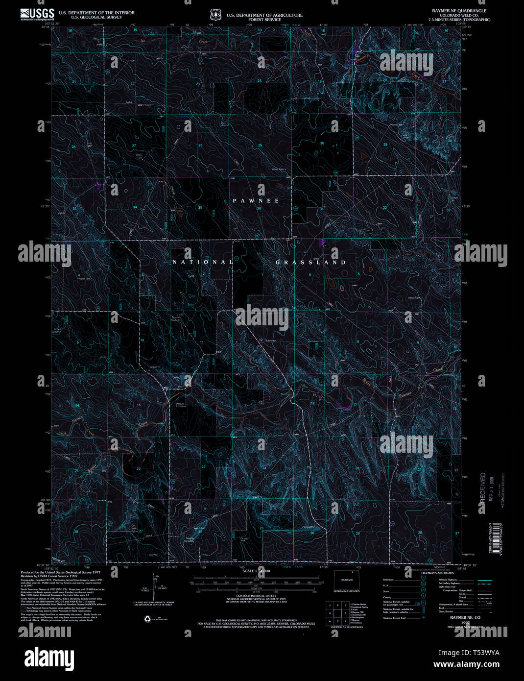 Map of raymer hi-res stock photography and images - Alamy
