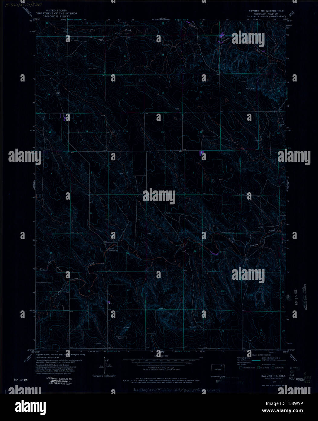 Map of raymer hi-res stock photography and images - Alamy