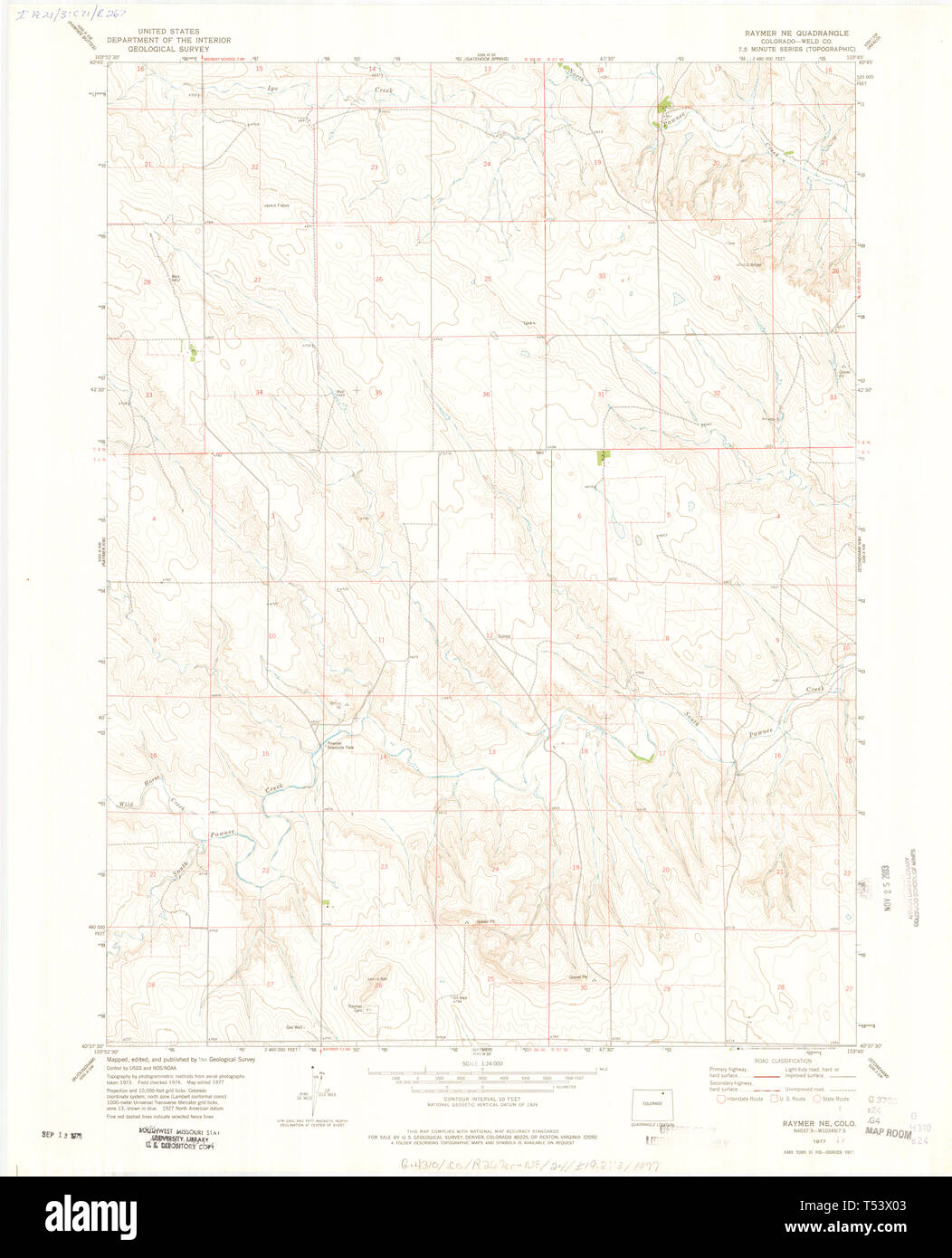 Map of raymer hi-res stock photography and images - Alamy