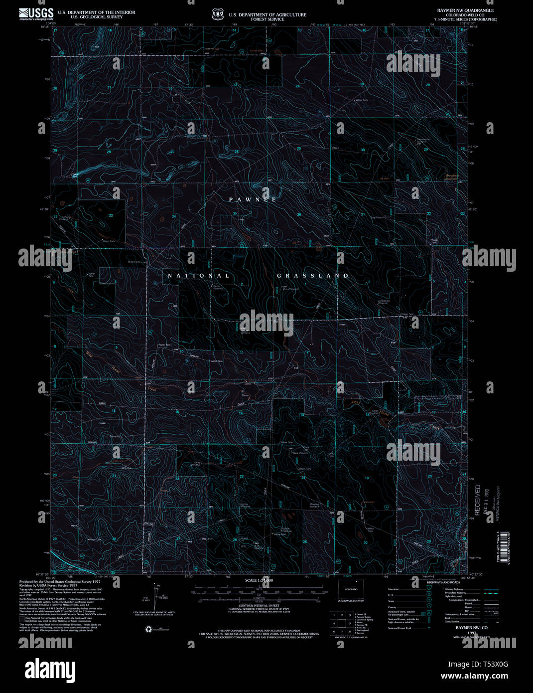 Map of raymer hi-res stock photography and images - Alamy
