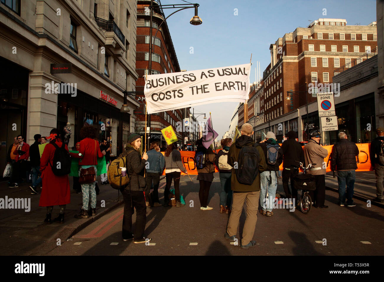 Extinction Rebellion Fourteen Days of Protest - Waterloo Stock Photo ...
