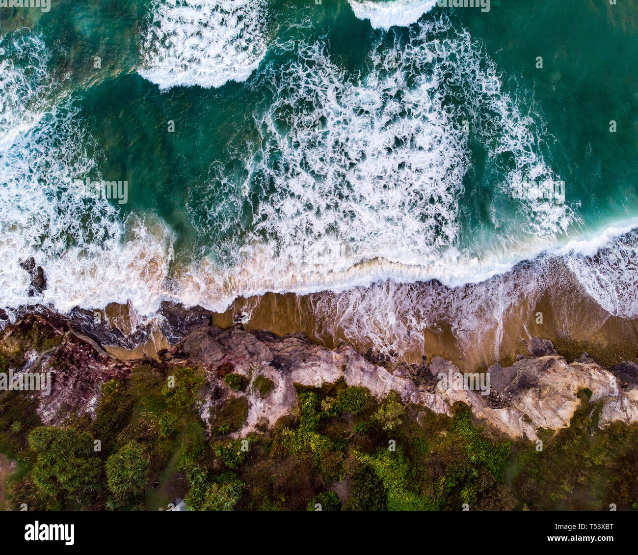 Aerial drone texture tranquil island hi-res stock photography and ...