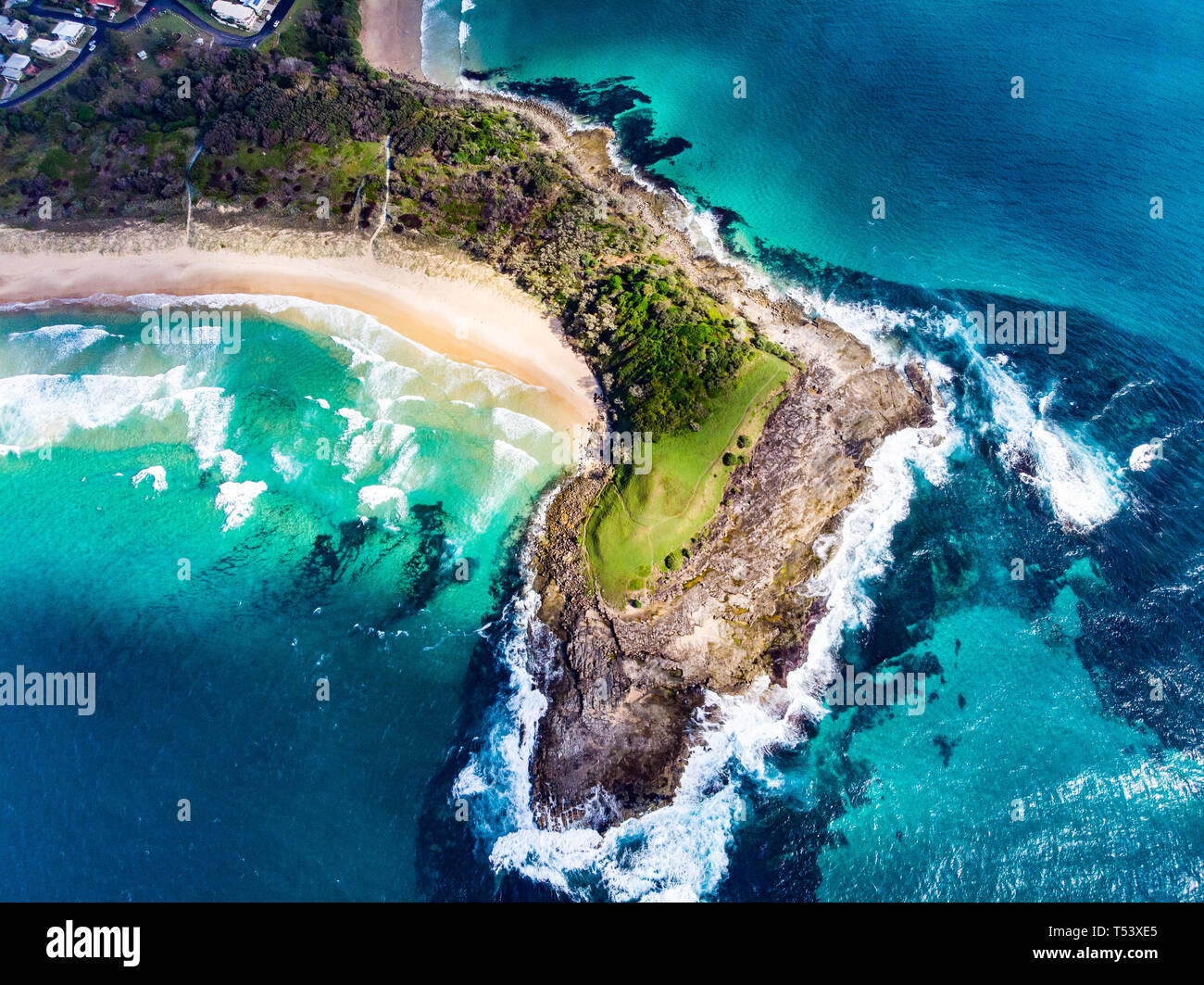 Aerial drone texture tranquil island hi-res stock photography and ...