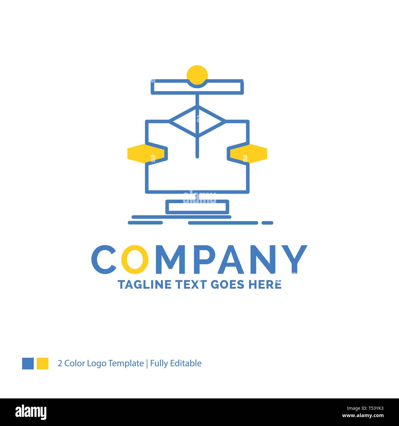 Algorithm, chart, data, diagram, flow Blue Yellow Business Logo ...