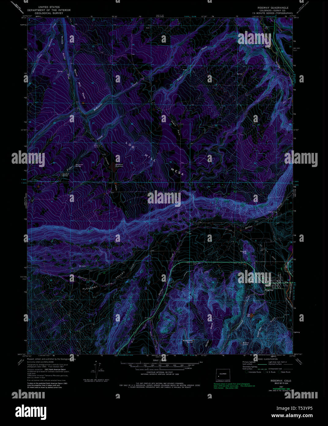 Map of ridgway hi-res stock photography and images - Alamy