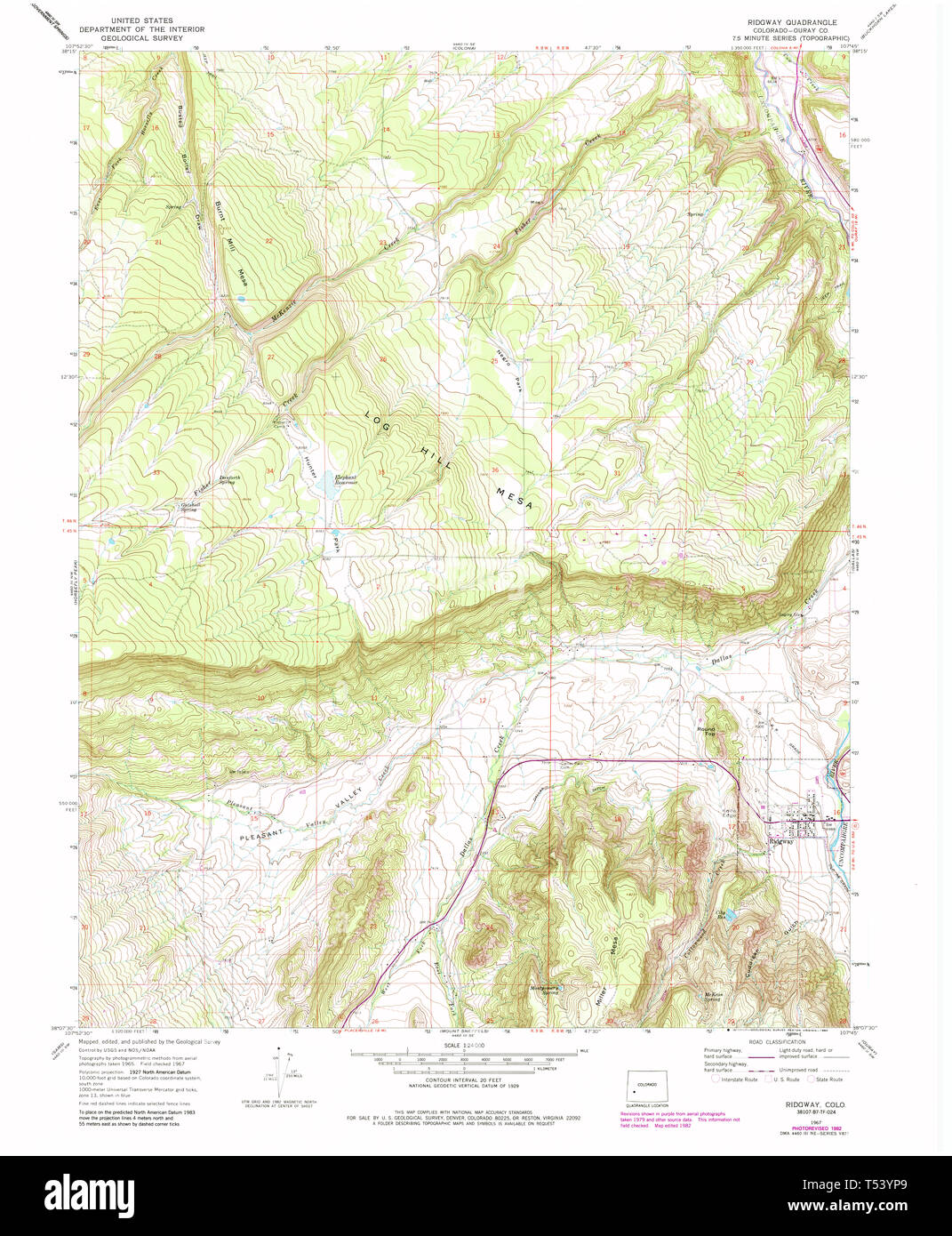 Map of ridgway hi-res stock photography and images - Alamy