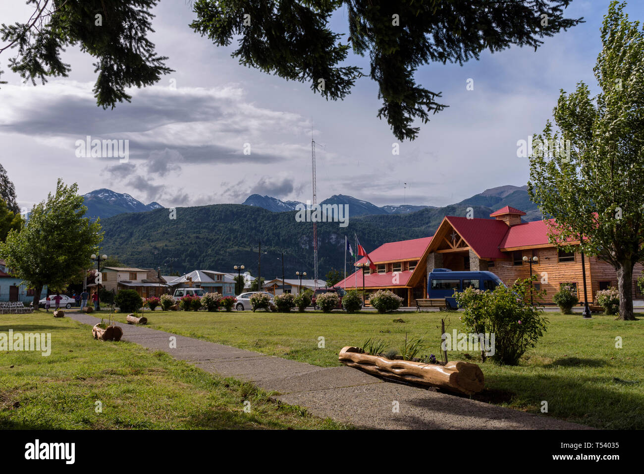 Town view of Palena, Patagonia, Chile Stock Photo - Alamy