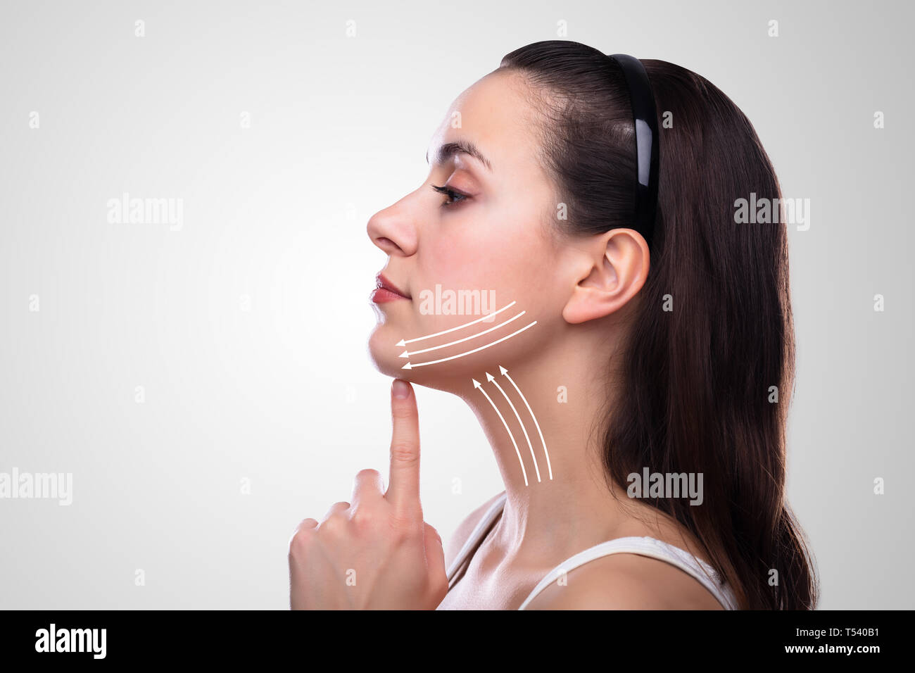 Young woman arrows on hi-res stock photography and images - Alamy