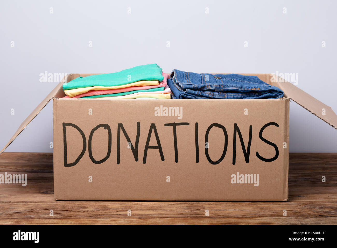 Clothing donation box hi-res stock photography and images - Alamy