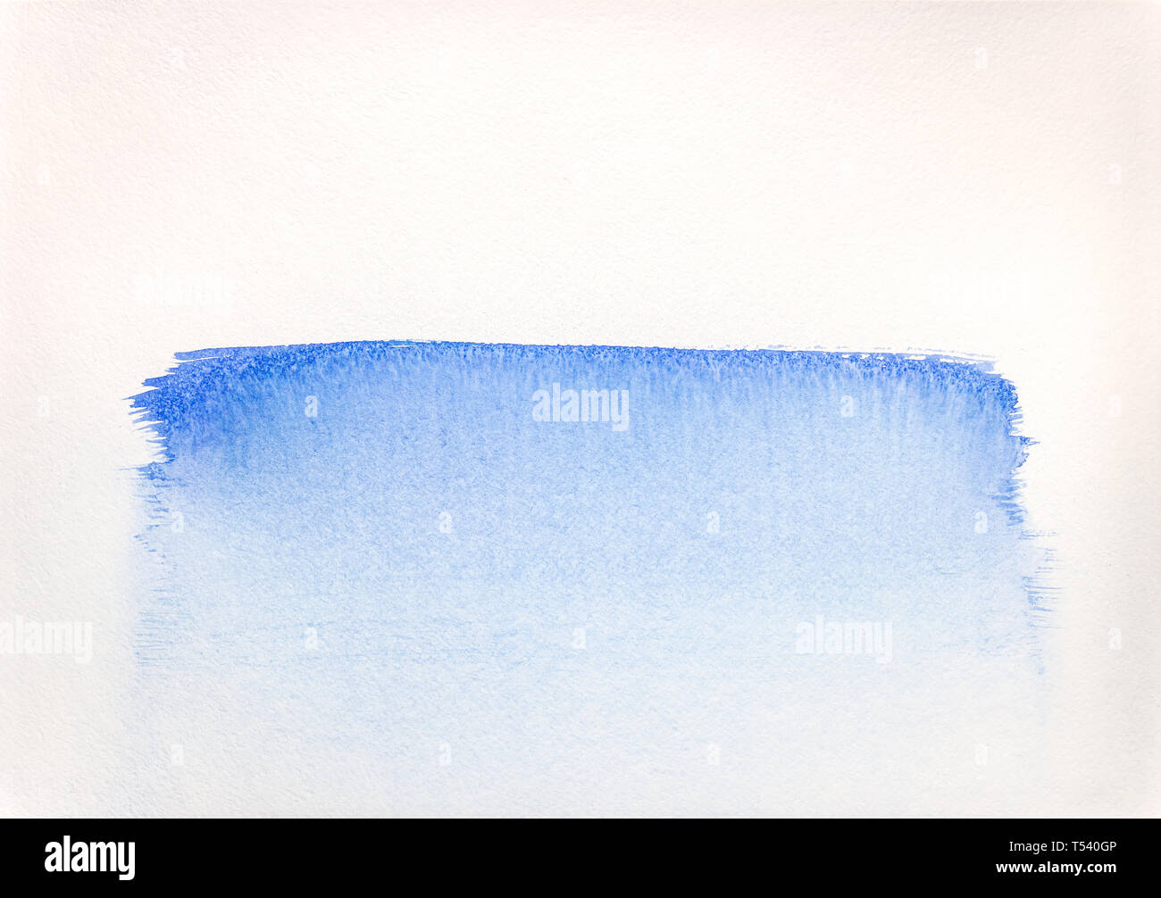 hand drawn blue gradient fill on watercolor paper. abstract aquarelle ...