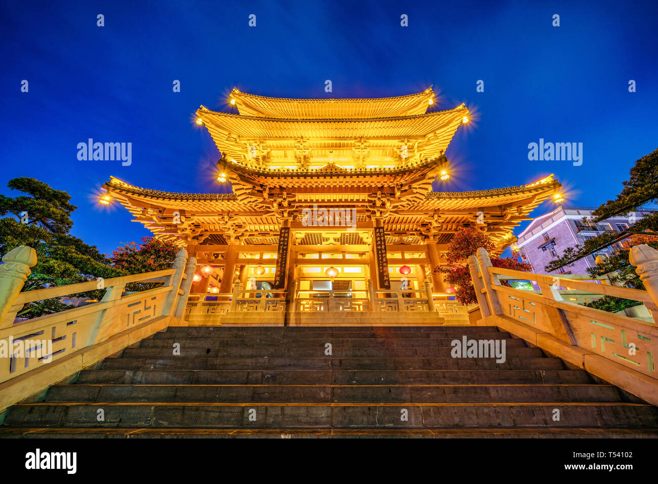 GUILIN, CHINA - NOVEMBER 01: This is a night view of a traditional ...