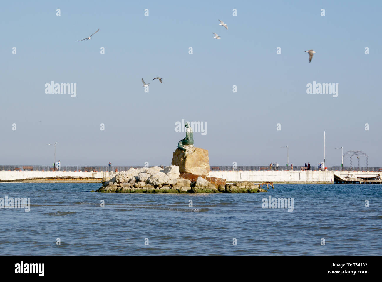 Mermaid structure on sea, Sarkoy, Tekirdag, Turkey Stock Photo - Alamy