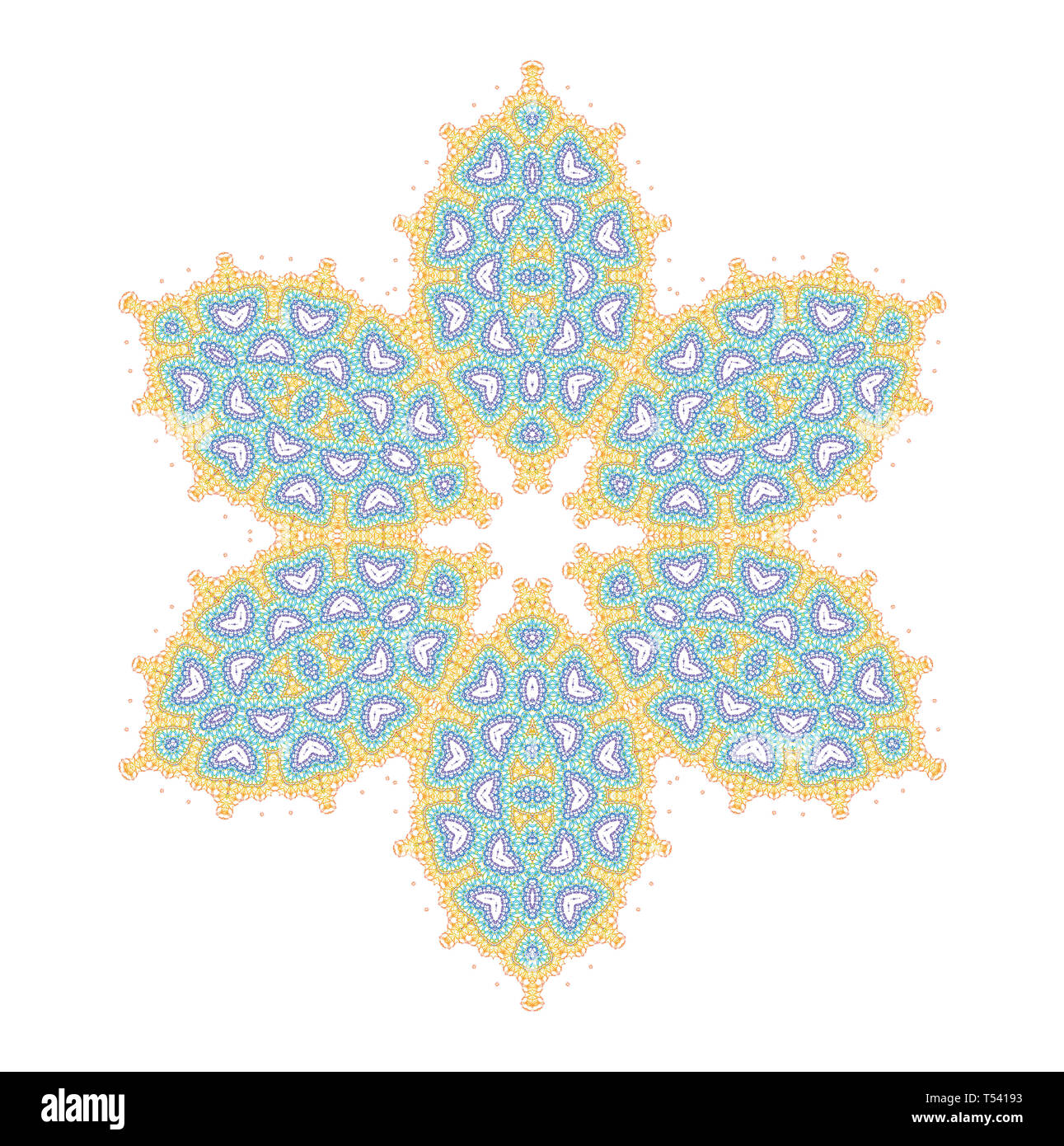 Abstract ornamental color shape on white background Stock Photo - Alamy