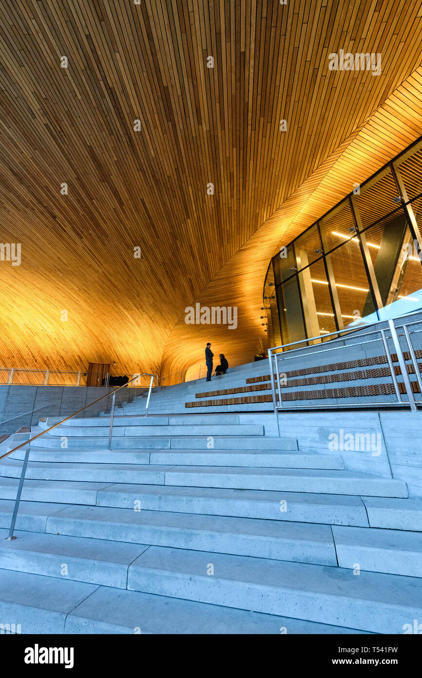 East stairs to the main entrance of the Calgary Central Library, also ...