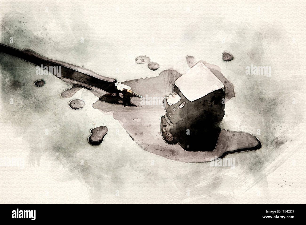 Ink bottle spill hi-res stock photography and images - Alamy