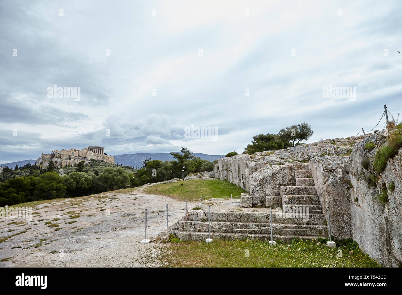 pynx, pnyx at filopapou hill, athens Stock Photo - Alamy