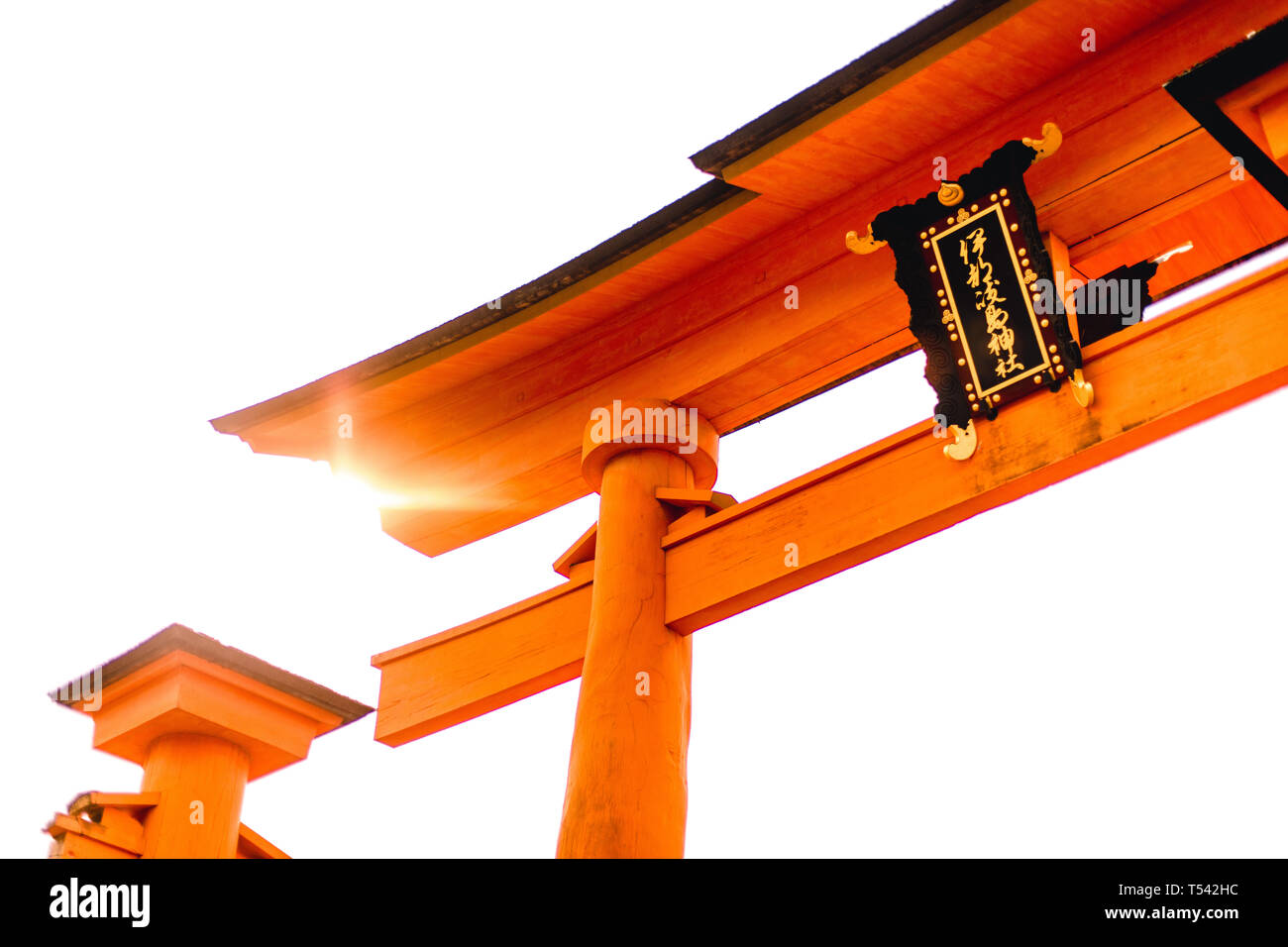 The floating Itsukushima Shrine at Miyajima Island, Japan Stock Photo ...
