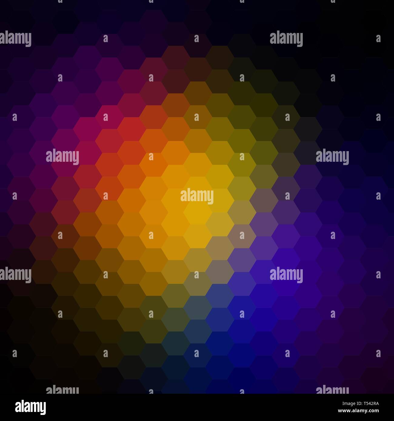 Polygon gradient pattern of hexagons. Vector illustration. Colorful ...