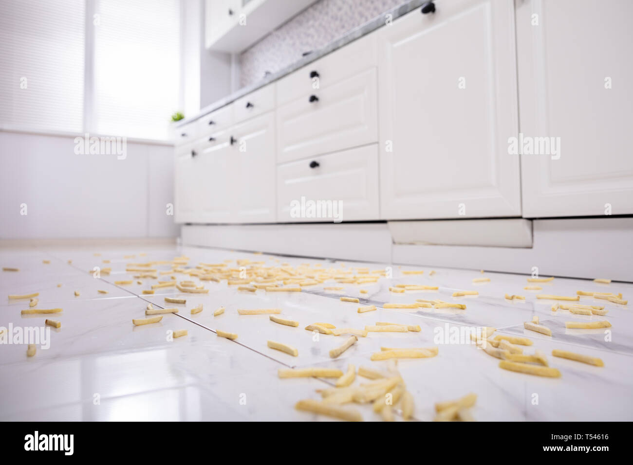 Mess on kitchen floor hi-res stock photography and images - Alamy