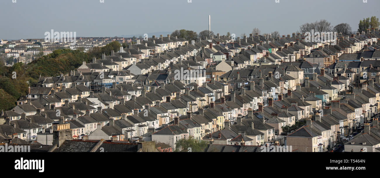 Terraced housing, St Levan Valley, Ford, Plymouth UK Stock Photo - Alamy